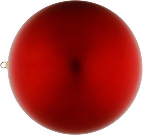 Velká vánoční koule 40 cm, červená, lesklá, UV