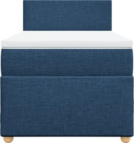 Box spring postel s matrací modrá 90x190 cm textil 3288834