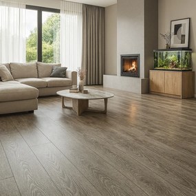 Beauflor, PVC podlaha - lino Blacktex Oakland 196L - dub, na míru, šíře 4m, béžová, filc, chodba / předsíň