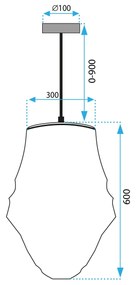 Toolight Moderní přírodní BOHO závěsné osvětlení APP1322-1CP