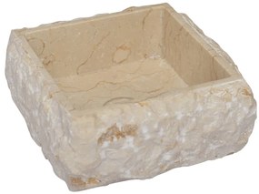 vidaXL Marketos Umyvadlo krémové 30 x 30 x 13 cm mramor