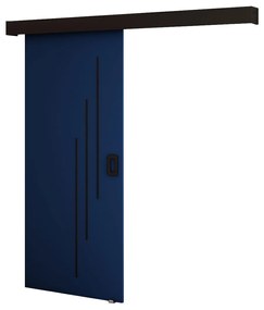 Posuvné dveře 90 Beni 6 Abika 90/204/ krycí lišta 200/12/7 barevné provedení: Tmavě modrý+černý mat krycí lišta+černý mat úchyty