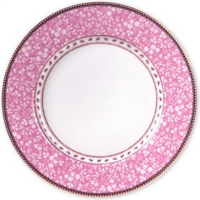 Pip Studio Floral Talíř mělký růžový 26,5cm