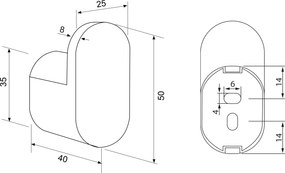 Sapho, FLORI háček, černý, RF001/15