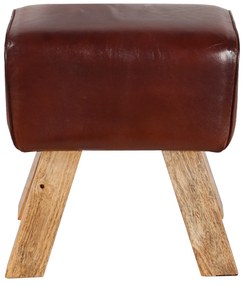Stolička Ledero, 40 cm, pravá kůže