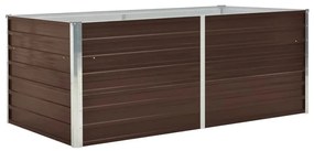 vidaXL Marketos Vyvýšený zahradní truhlík 160x80x45 cm pozinkovaná ocel hnědý