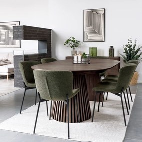Kulatý rozkládací jídelní stůl s deskou v dubovém dekoru ø 120 cm Osaka – House Nordic