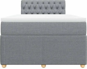 Box spring postel s matrací světle šedá 120x190 cm textil 3289702