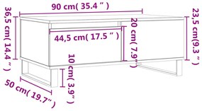 Konferenční stolek betonově šedý 90x50x36,5 cm kompozitní dřevo - Default Title