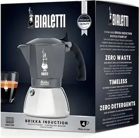 Bialetti Brikka Induction 4TZ antracitová / Moka konvice / Indukce / 1