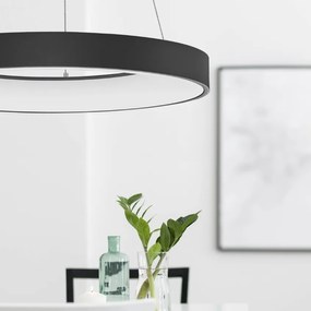 Černé závěsné LED světlo Nova Luce Rando Thin 60 cm