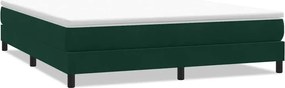 Postel Box Spring bez matrace tmavě zelená 180x210 cm samet 3315840