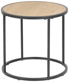 Kulatý konferenční stolek 45 cm Industriální Dub ROLEN