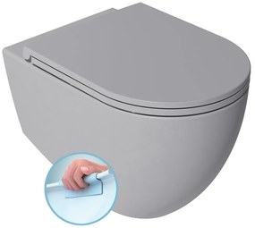 Isvea Isvea, INFINITY závěsná WC mísa, Rimless, 36,5x53cm, stone grey, 10NF02004-2V