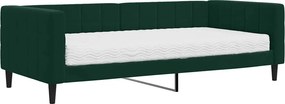 Válenda s matrací tmavě zelená 90 x 200 cm samet 3196669