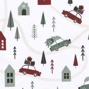 SCANquilt utěrka DEKORO polární vánoce bíločervená 50 x 70 cm