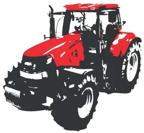 Traktor - samolepka na zeď