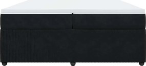 Box spring postel s matrací černá 200x200 cm samet 3285664