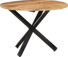 vidaxXL Jídelní stůl kulatý 100 x 100 x 75 cm hrubé mangovníkové dřevo 321681
