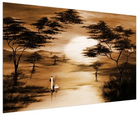 Obraz africké krajiny (120x80 cm)