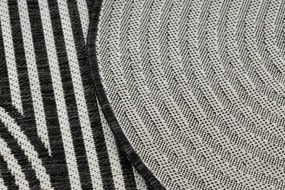 Koberec ORGANIC 1835 geometrický, černý / šedý