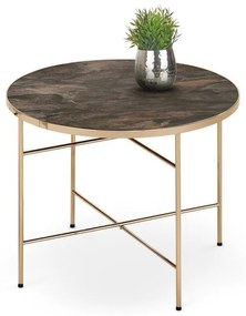 Intesi Konferenční stolek Azella tmavý mramor / zlatý