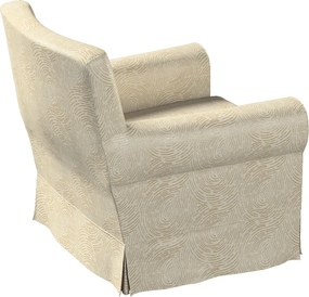 Potah na křeslo IKEA Ektorp Jennylund barva béžová látka lesklé, pletený vzor, vzorované
