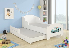 Dětská postel s matracemi AMADIS II 160x80 Motiv: MEDVÍDEK A MRAK