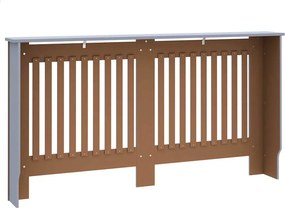 Kryt radiátoru 2 ks Šedá 152 x 19 x 81,5 cm Kompozitní dřevo 3403231