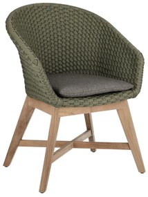 OnaDnes -20% Zeleno-šedá pletená zahradní židle Bizzotto Coachella