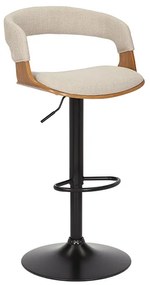 Designová barová otočná židle Uriela jasan / béžová