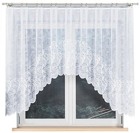 MARKIZETA KINGA Žakárový hotový závěs, šířka 300 x výška 140 cm, barva 001 bílá 023391/FBL/001/300140/1