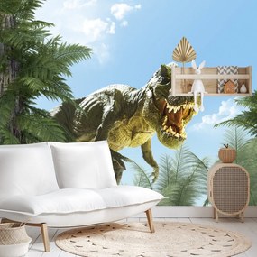 Fototapeta Velký T-Rex Dinosaurus A Palm Samolepící tapety 152.5x104