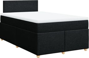 Box spring postel s matrací černá 120x190 cm textil 3286614