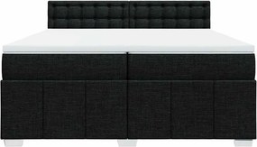 Box spring postel s matrací černá 200x200 cm textil 3287191