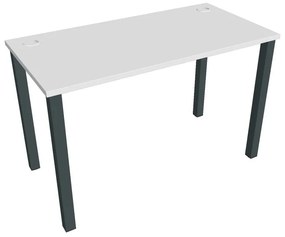 Stůl pracovní rovný 120 cm hl. 60 cm - Hobis Uni UE 1200 Dekor stolové desky: bílá, Barva nohou: černá