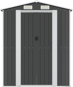 Zahradní kůlna antracitová 192 x 440 x 223 cm pozinkovaná ocel 3147452