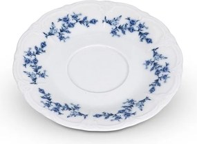 Bílý/modrý porcelánový podšálek ø 16,5 cm Retro – BonBistro
