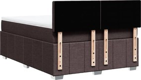 Box spring postel s matrací tmavě hnědá 140x200 cm textil 3287108
