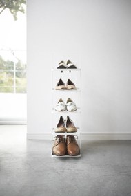 Yamazaki,  Přenosný stojan na boty Tower 2478 Shoe Rack | vysoký / bílý