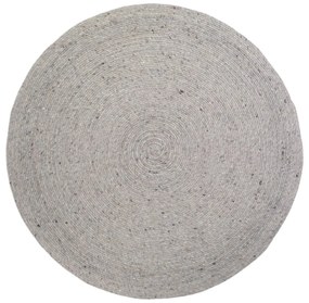 Šedý ručně vyrobený koberec ze směsi vlny a bavlny Nattiot Neethu, ø 110 cm