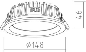 APLED - LED Podhledové RONDO WOODLINE LED/6W/230V 4000K pr. 15 cm jasan masiv