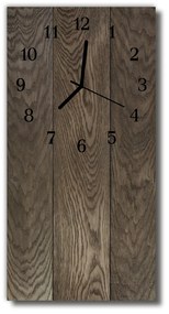 Nástěnné hodiny vertikální Dřevěná hnědá deska