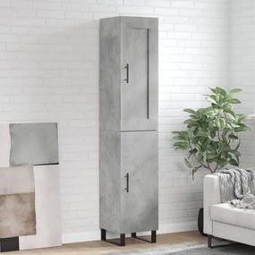 Skříň highboard betonově šedá 34,5x34x180 cm kompozitní dřevo