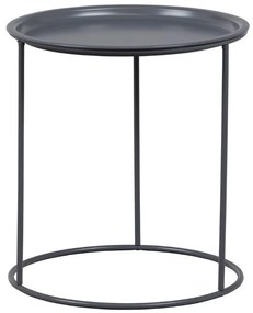 Hoorns Tmavě šedý kovový odkládací stolek Select 40 cm