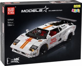 LEAN Toys Stavebnicové kostky – sportovní auto s dálkovým ovládáním RC, bílé, 1384 dílků