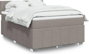 Box spring postel s matrací taupe 140x190 cm textil 3289360