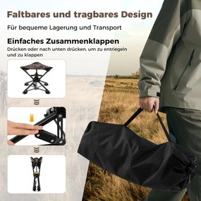 Costway Skládací stolička skládací 360° otočná kempingová stolička skládací