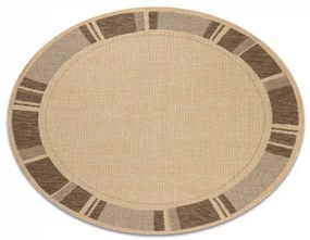 Dywany Luszczow Kusový koberec kulatý SISAL FLOORLUX 20195 mais, káva Rozměr koberce: 200 cm KRUH