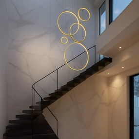 Závěsné LED svítidlo Saturno, 5x LED 100w, 4000k, g